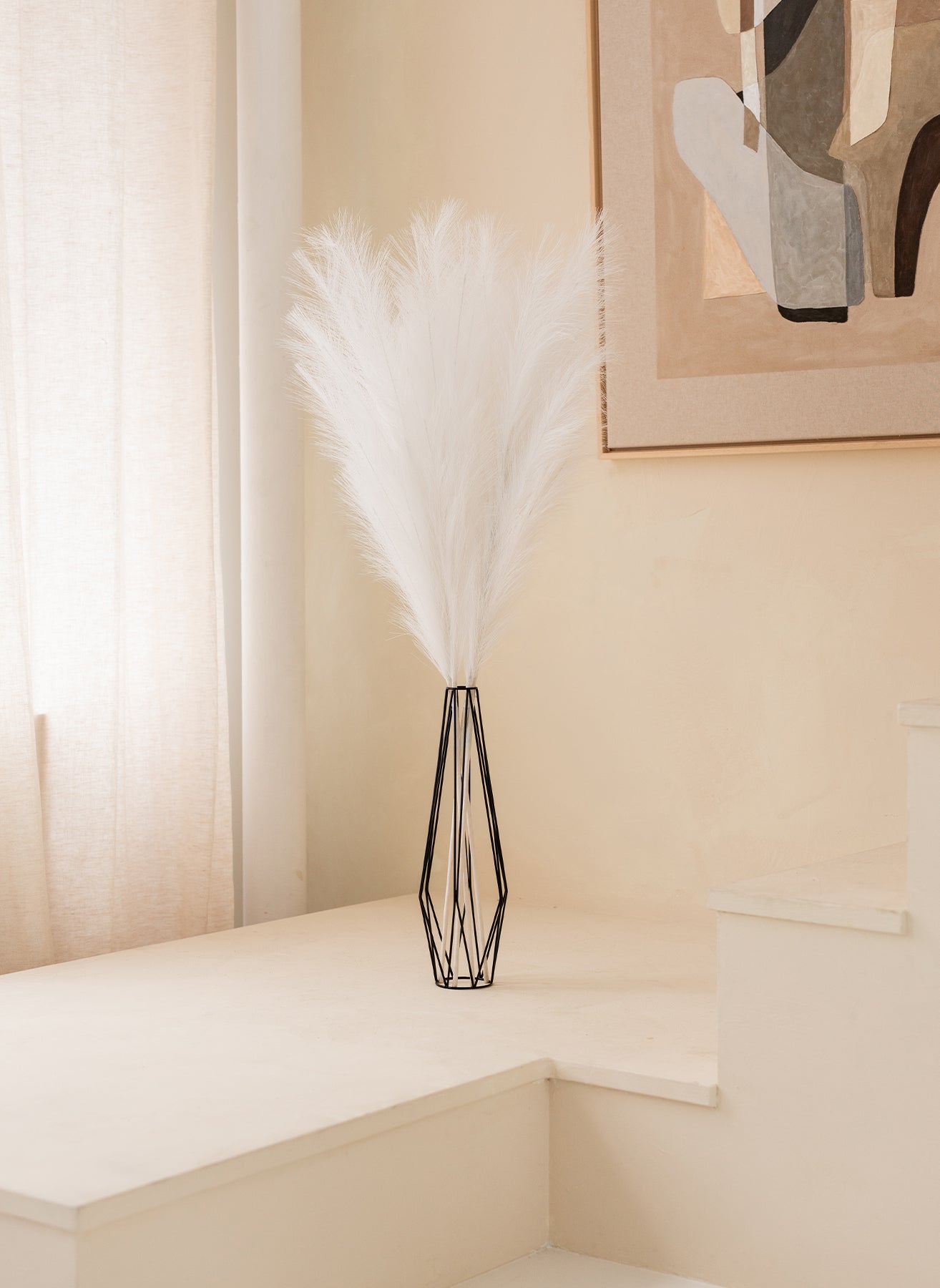 Pampas 110cm (3 tiges)- Blanc – AZIN - FR