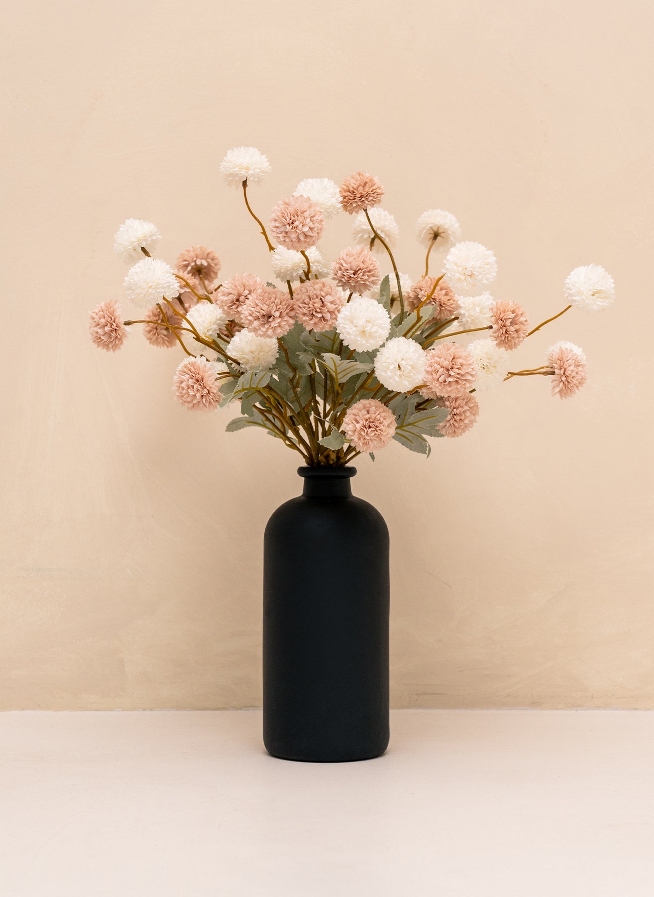 Fleur de Kiku - Beige Mélange (10 tiges/ 50 pompons) – AZIN - FR